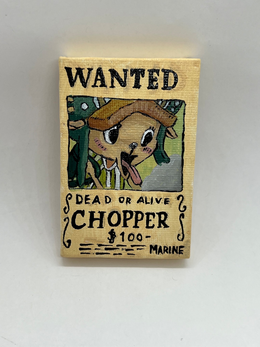 Chopper Wanted Poster Mini Acrylic Painting - Etsy
