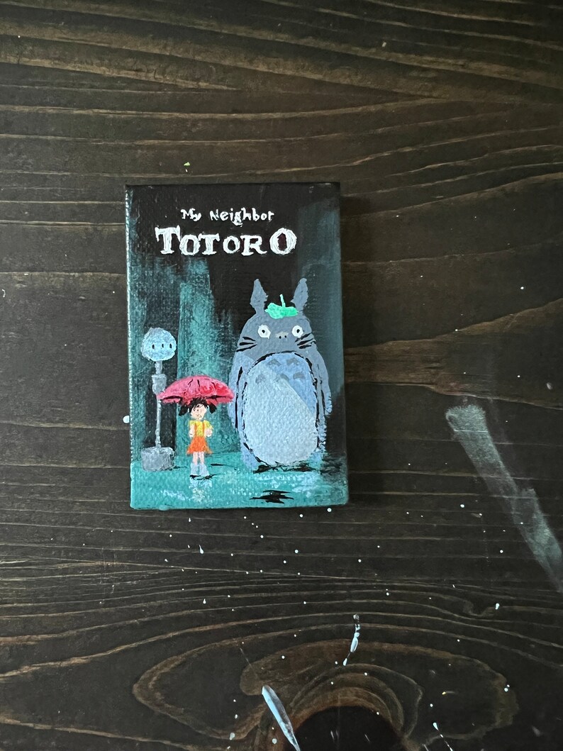 My Neighbor Totoro Mini Acrylic Painting - Etsy