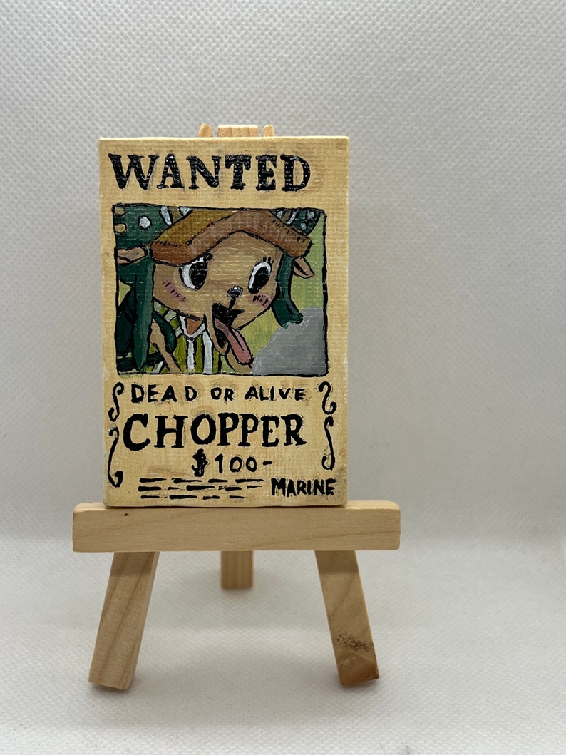 Chopper Wanted Poster Mini Acrylic Painting - Etsy