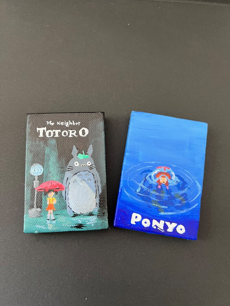 My Neighbor Totoro Mini Acrylic Painting - Etsy