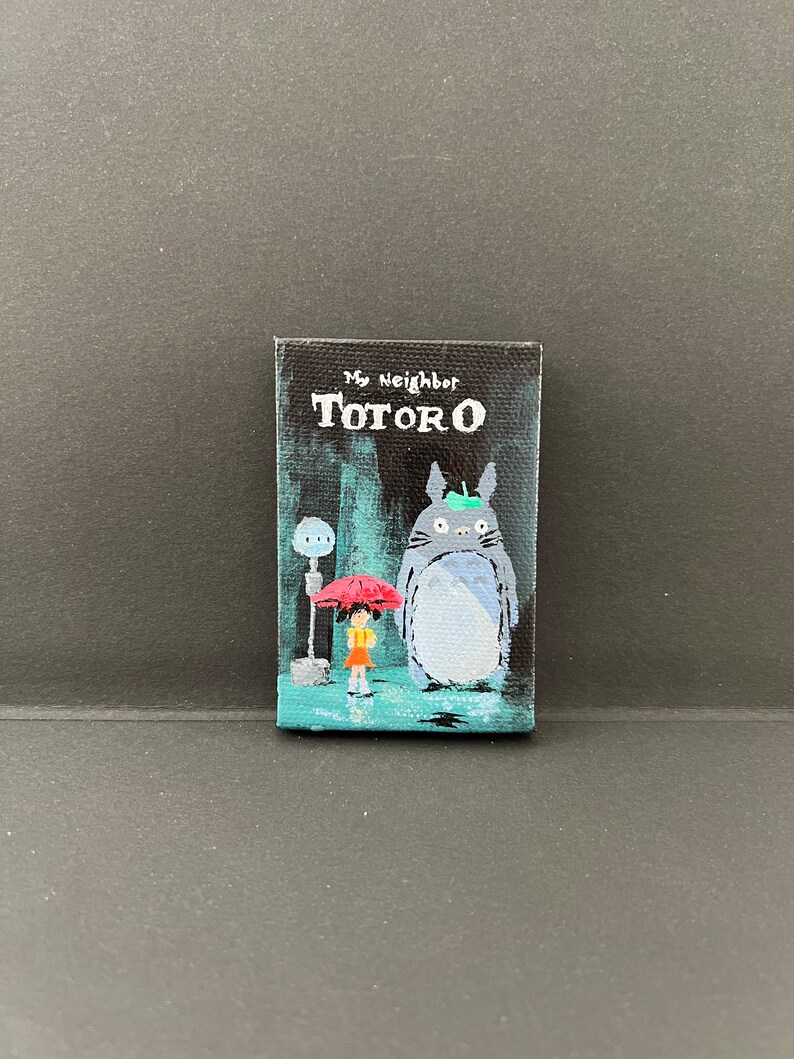 My Neighbor Totoro Mini Acrylic Painting - Etsy