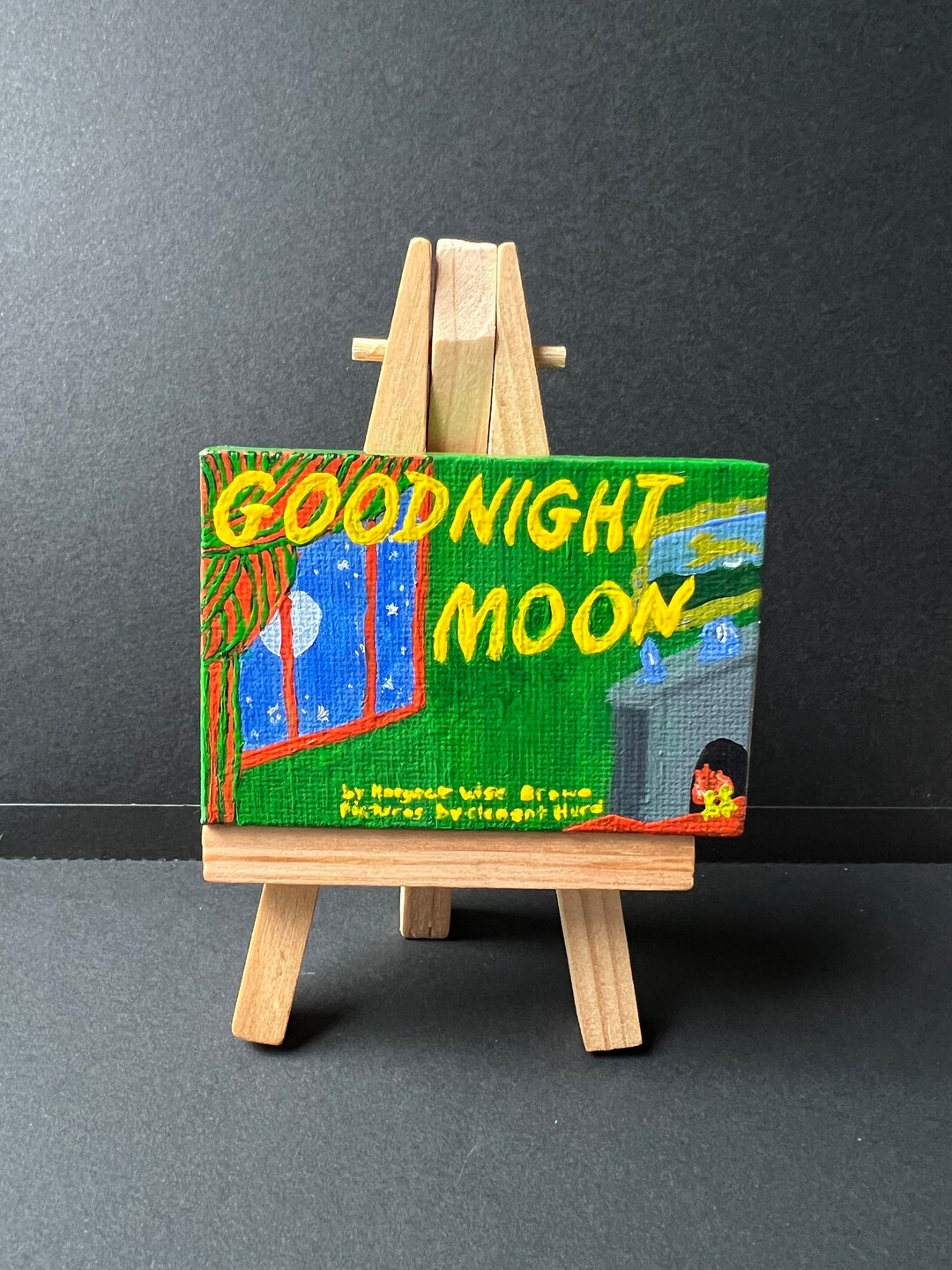 Goodnight Moon Mini Acrylic Painting - Etsy