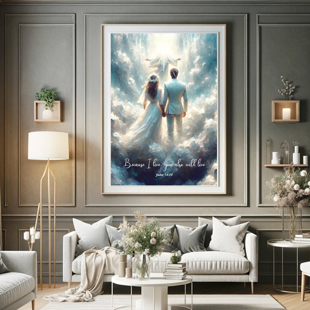 Wedding Gift Art - Heaven, Jesus Christ and You - Etsy