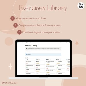 2024 New Notion Girl Workout Planner Template Aesthetic Minimalist Exercise Dashboard - Etsy