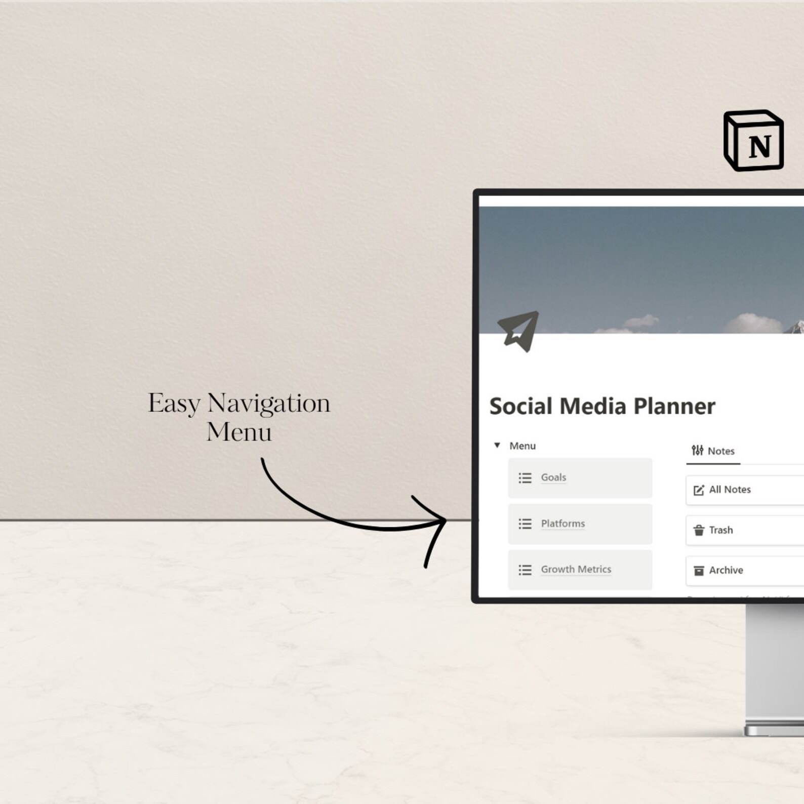 Notion Template Social Media Planner Social Media Dashboard Digital ...