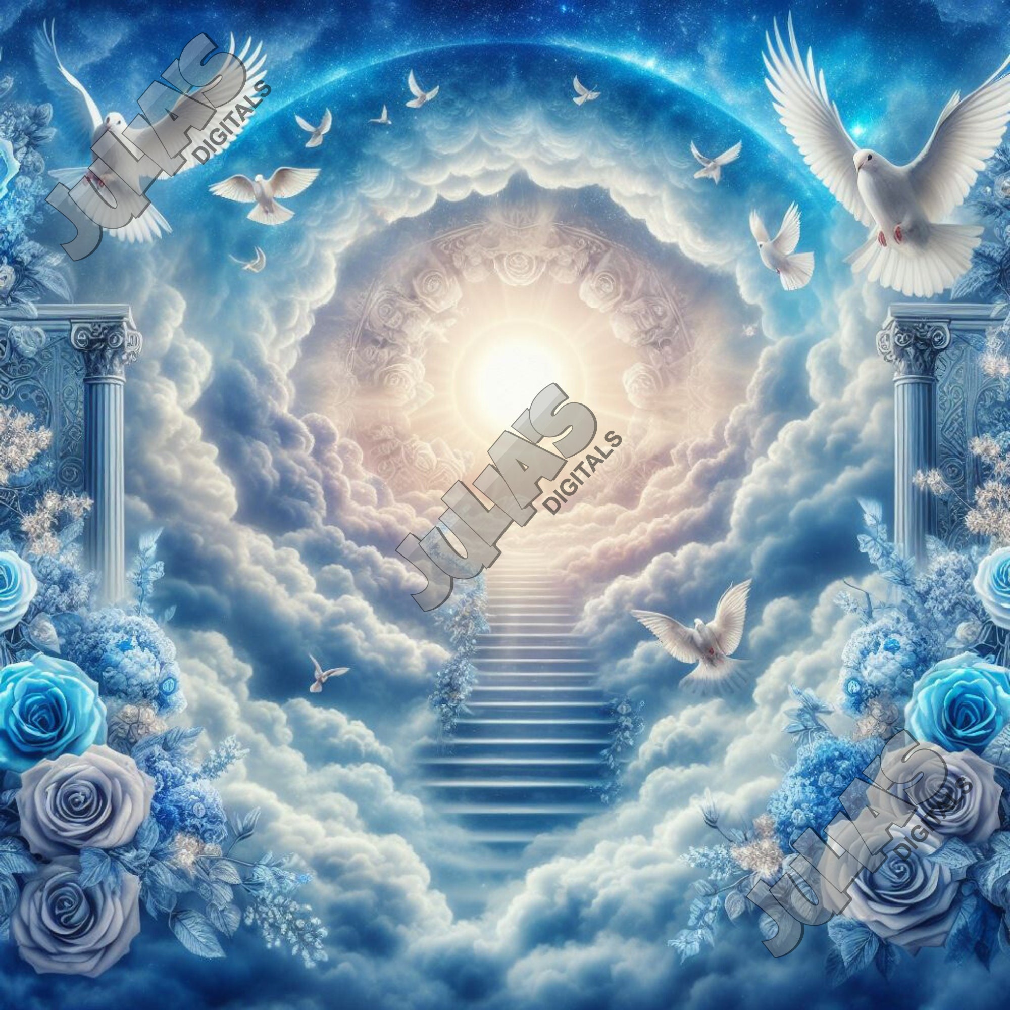 Memorial PNG: Lillies, Roses, Doves, Golden Gate (digital Download) - Etsy