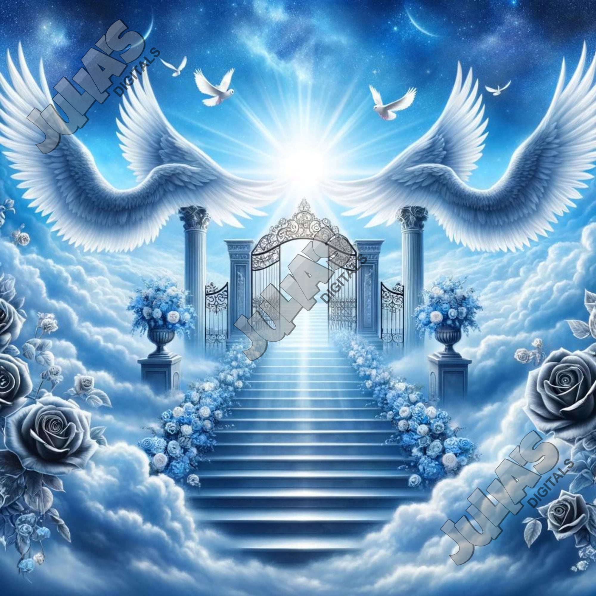 Lds Clipart Stair Teaghlaigh Staircase To Heaven With Angels Etsy.de