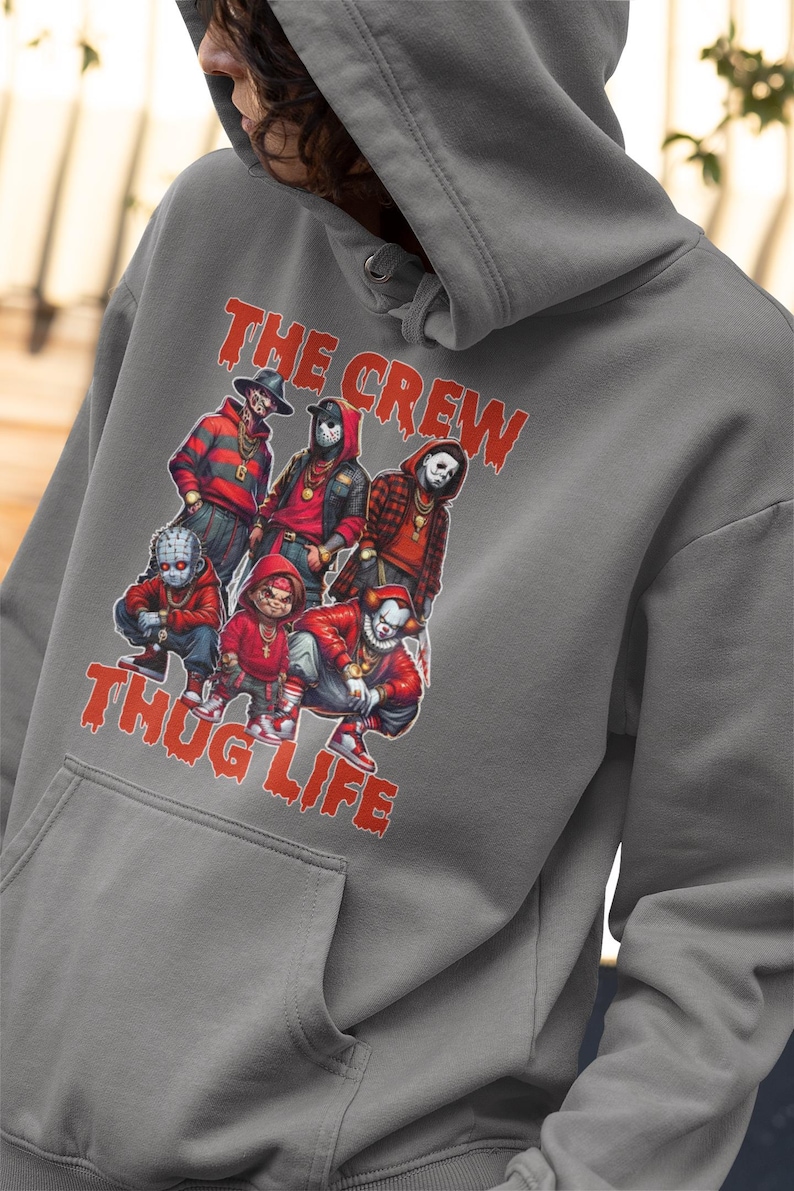 Thug Life Horror Icons Art Print: Hip-hop Style Horror Characters (PNG ...