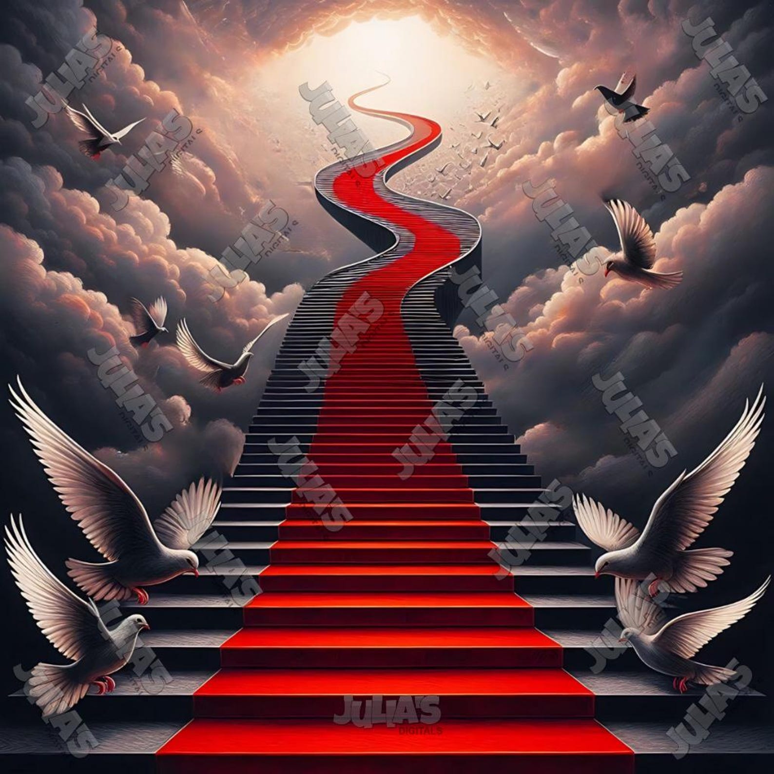 Memorial, Background, Black, Red, Gray, White, in Loving Memory, Doves ...