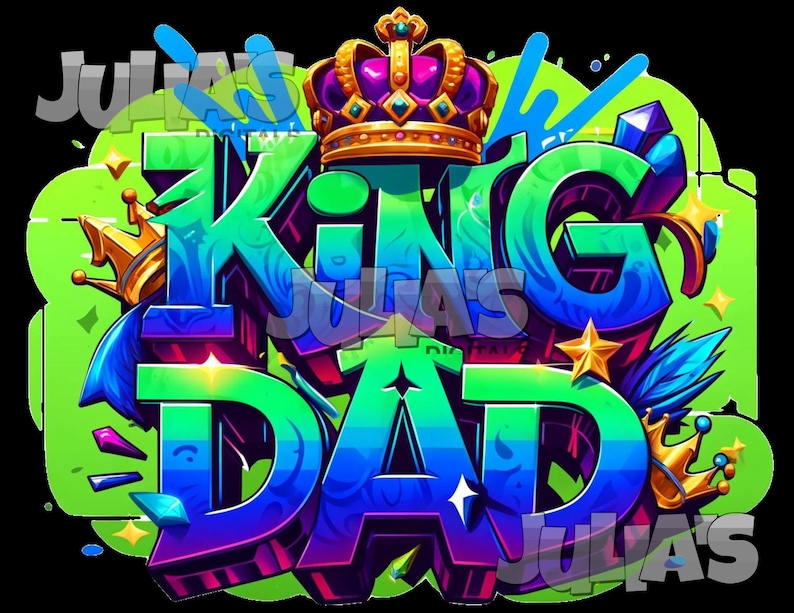 Father's Day, Dad Gift Ideas, Graffiti, King, Crown, Personalized Gifts ...