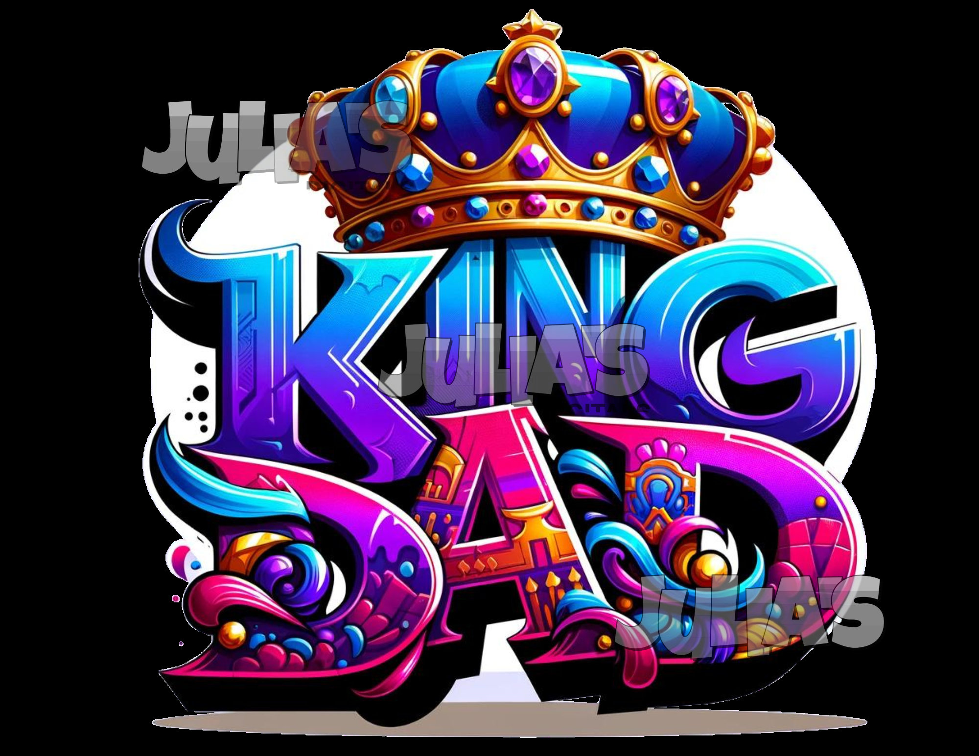 Father's Day, Dad Gift Ideas, Graffiti, King, Crown, Personalized Gifts ...
