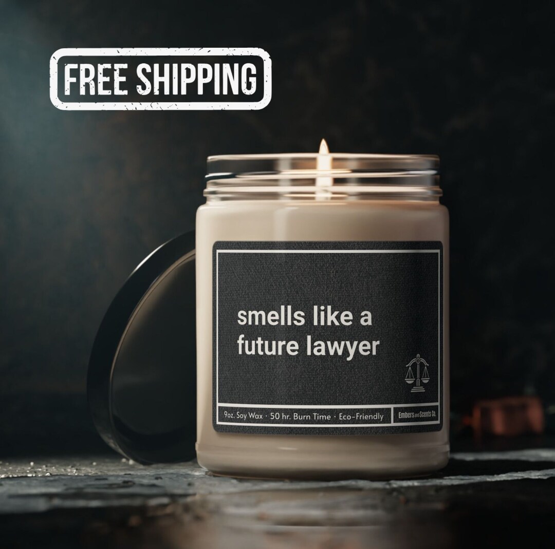 Smells Like Future Lawyer Candle, Law School Gift, Law Student Gift ...