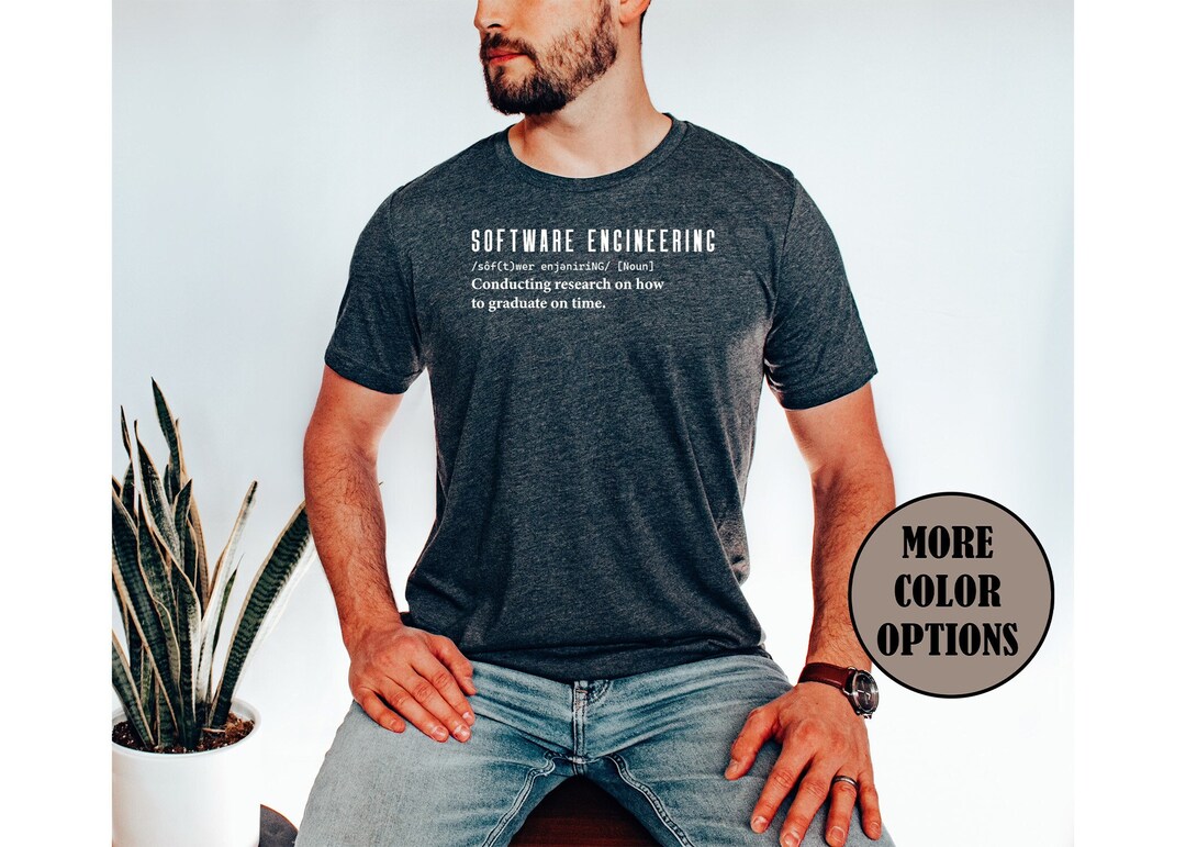 Unisex Software Engineering Definition Tee, Software Engineering Gift ...