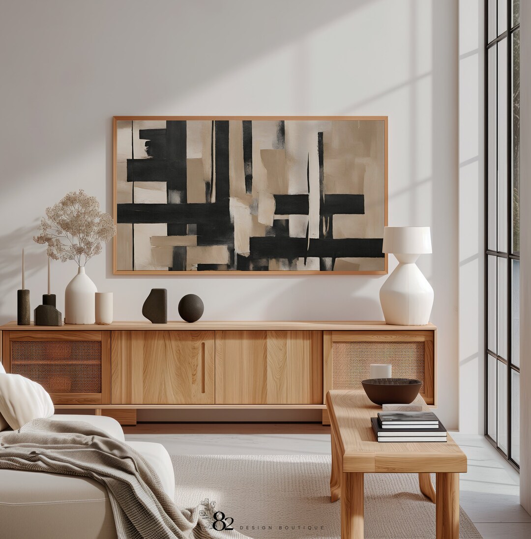 Abstract Samsung Frame TV Art Set | Modern Frame TV Art | Muted Tonal ...