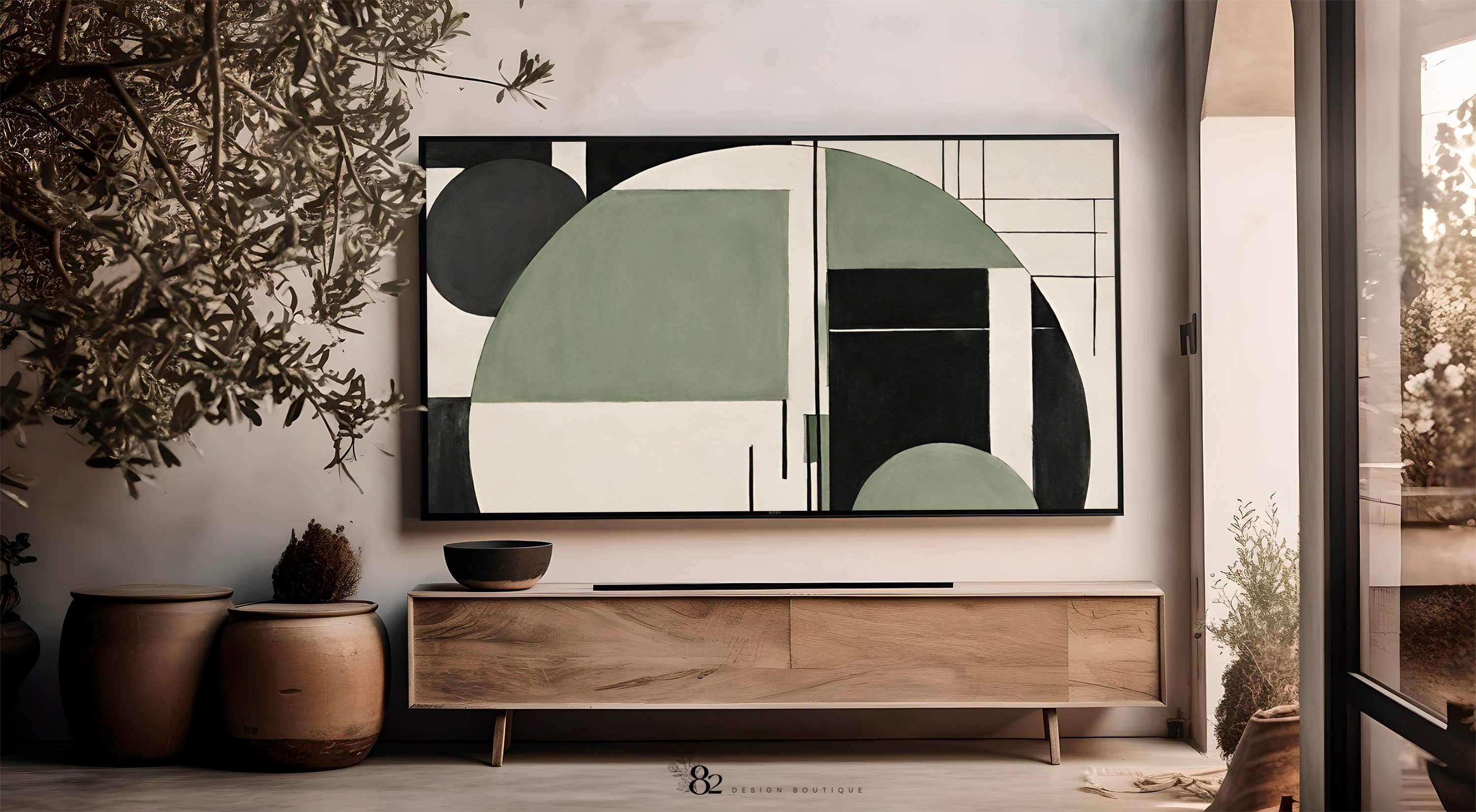Bauhaus Samsung Frame TV Art Set | Modern Frame TV Art | Muted Tonal ...
