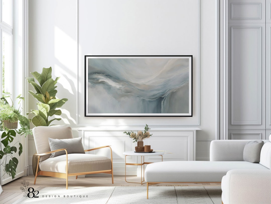 Neutral Toned Frame TV Artwork Downloadable TV Art Modern TV Painting ...