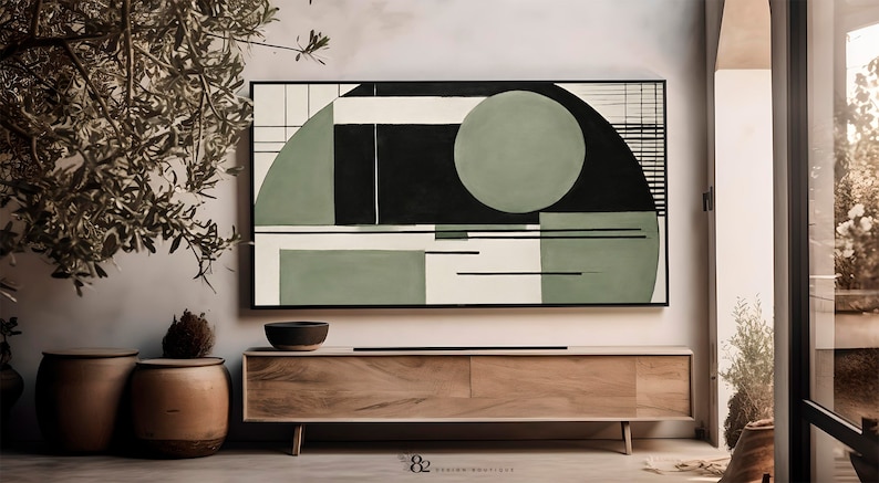 Bauhaus Samsung Frame TV Art Set | Modern Frame TV Art | Muted Tonal ...
