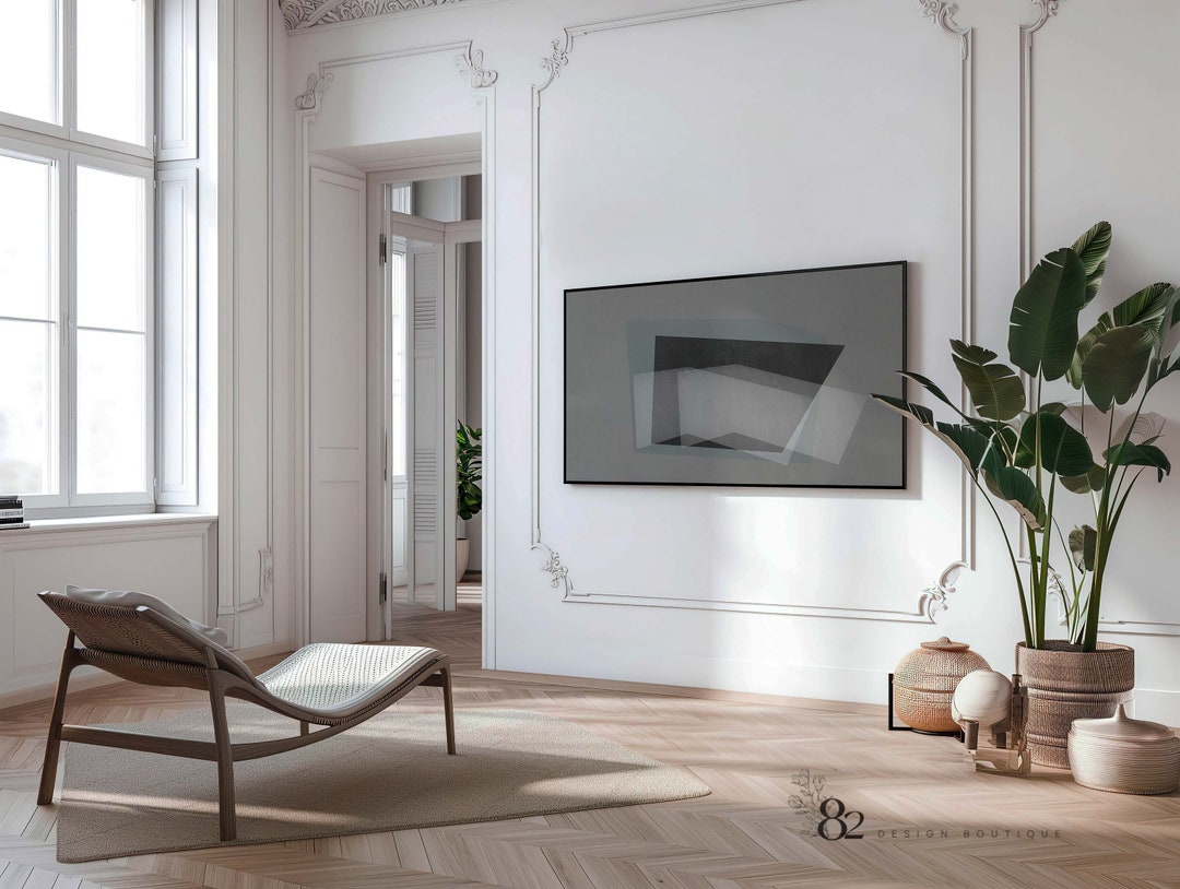 Midcentury Modern Samsung Frame TV Art | Abstract Modern Frame TV Art ...