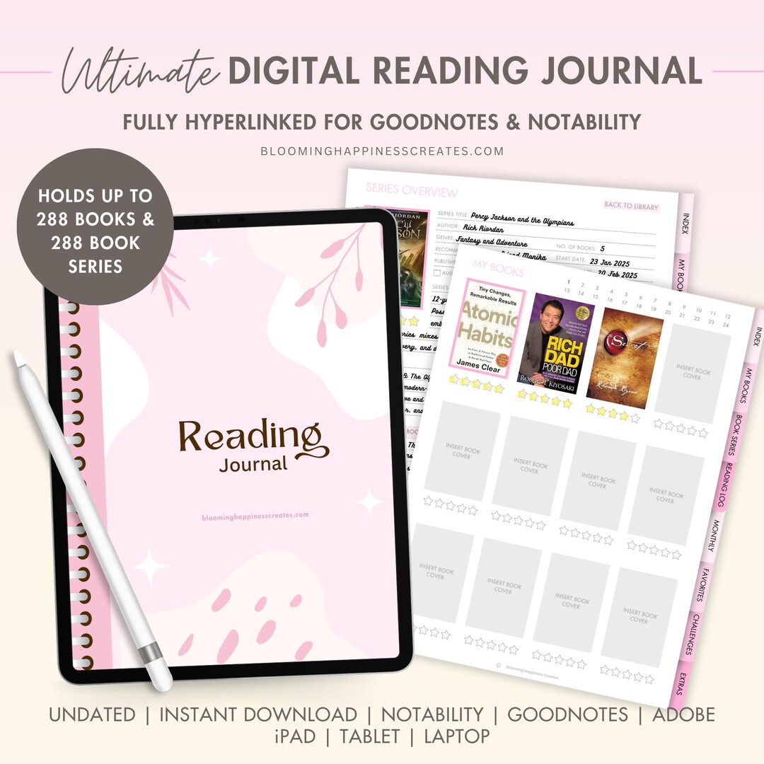 Ultimate Digital Reading Journal , Digital Reading Journal , Book ...