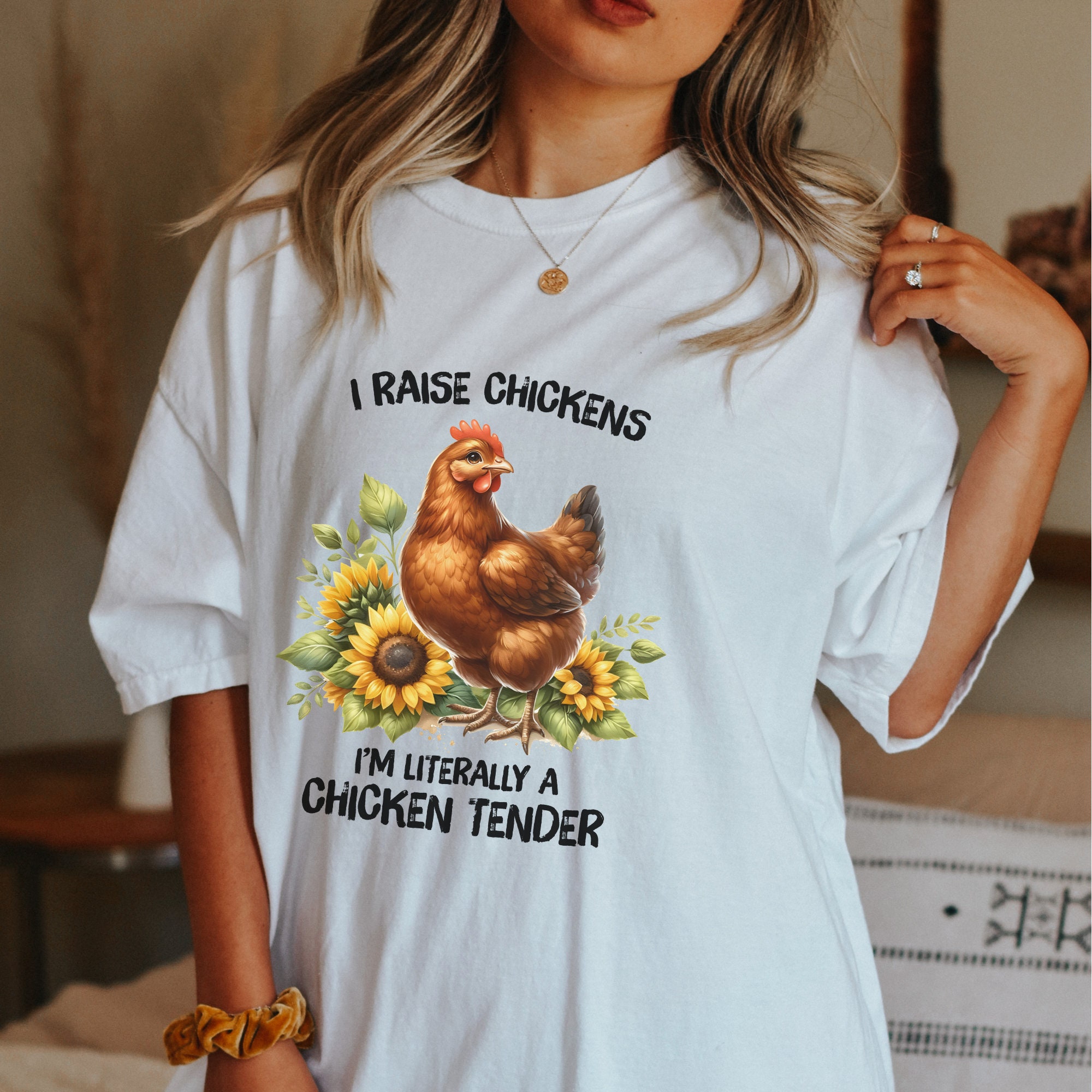 Funny Chickens Shirt Animal Tee Farm Gift for Her Him Farm Girl T-shirt ...