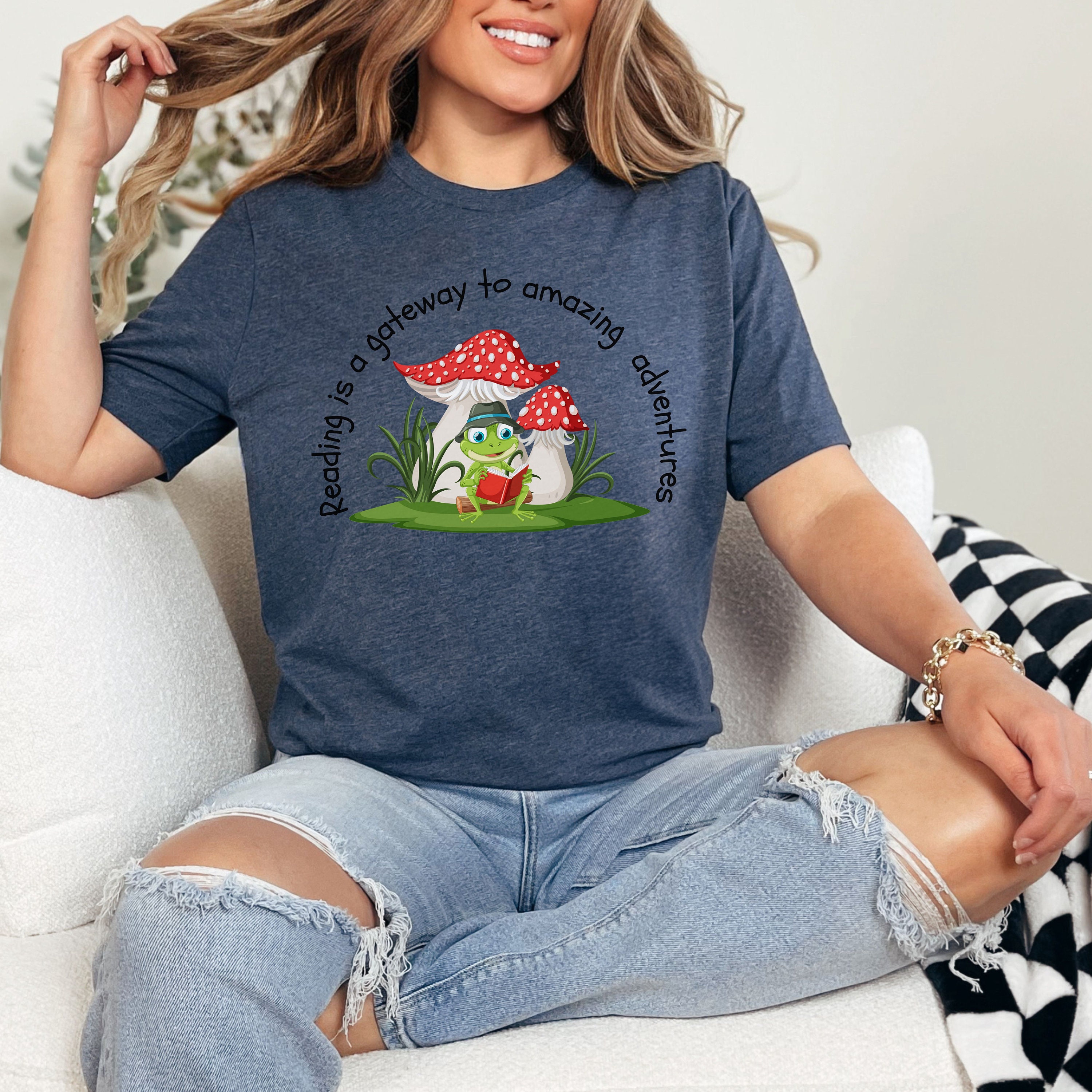 Reading is a Gateway to Amazing Adventures Frog Frog Sweater Cottage ...