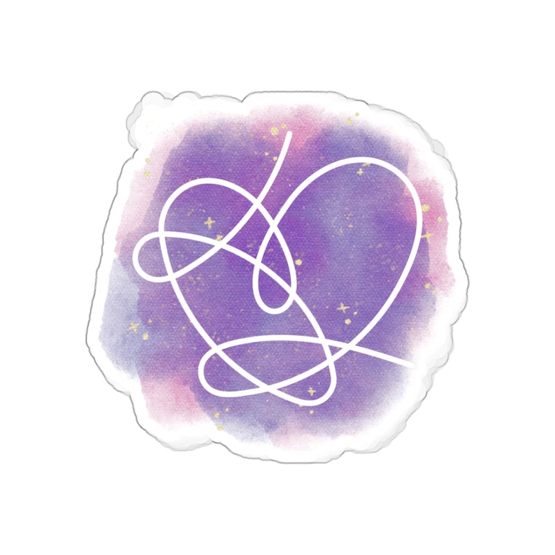 BTS Love Yourself Heart Watercolor Kiss-cut Sticker - Etsy