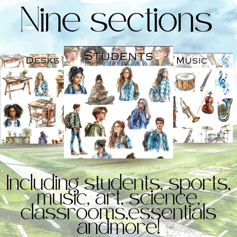 Back to School Digital Sticker Book for Goodnotes, Teacher Planner ...