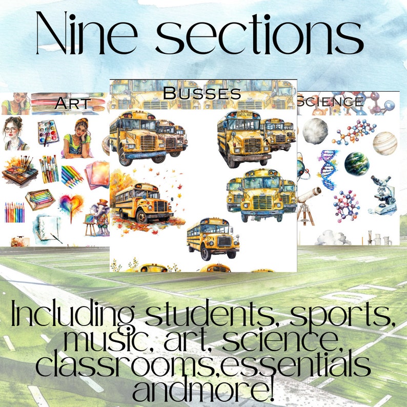 Back to School Digital Sticker Book for Goodnotes, Teacher Planner ...