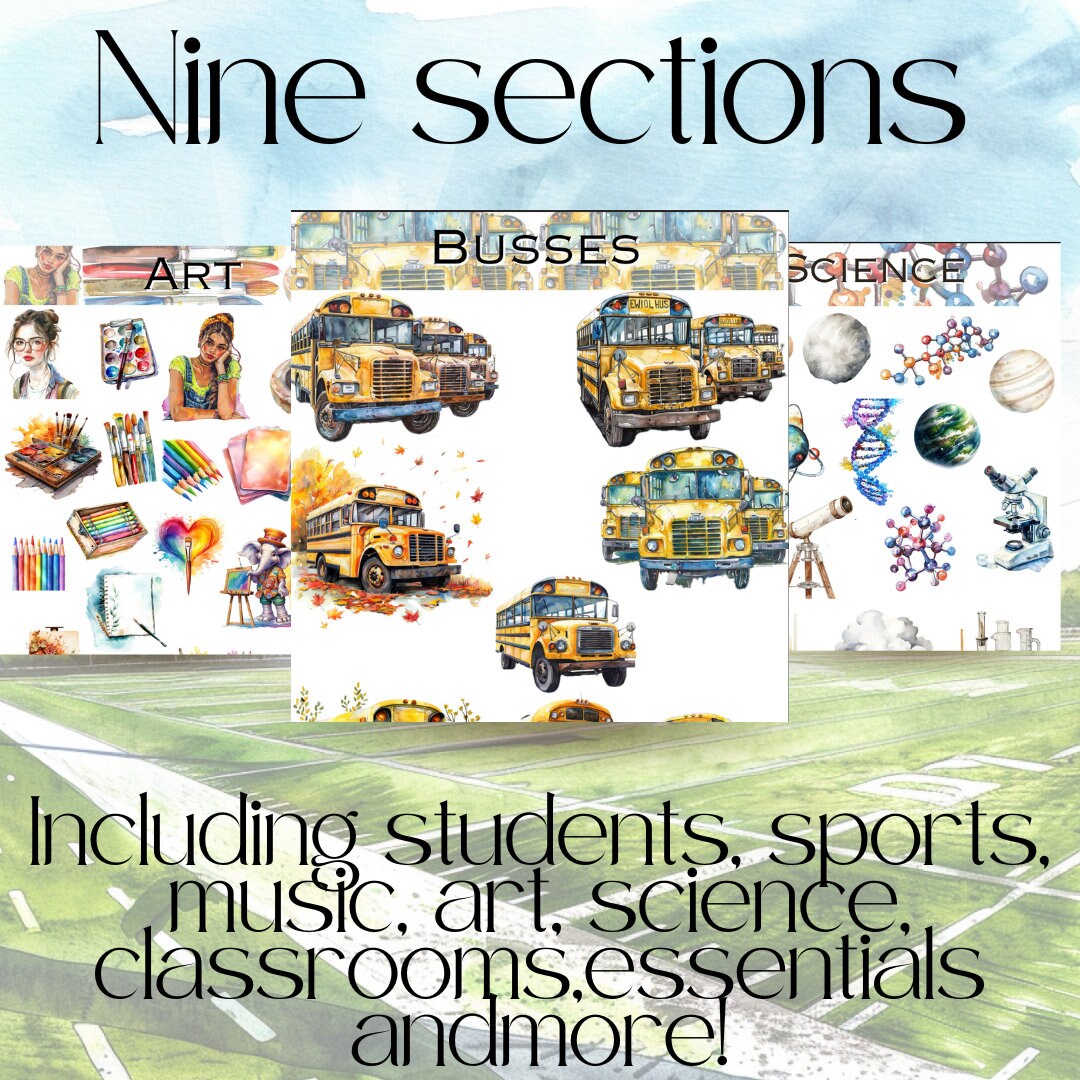 Back to School Digital Sticker Book for Goodnotes, Teacher Planner ...