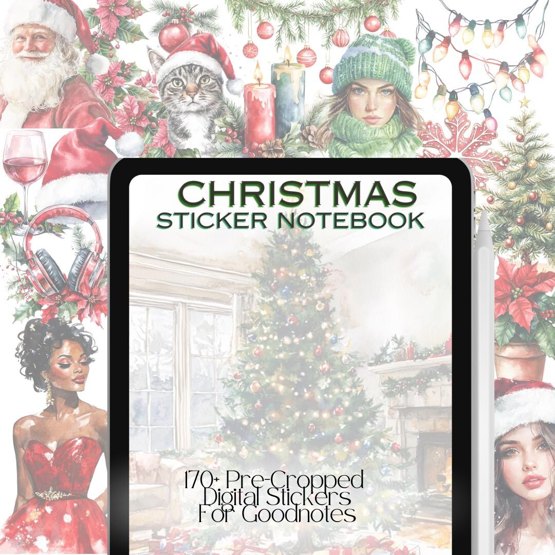 Christmas Digital Planner Stickers for Goodnotes, Christmas Digital ...