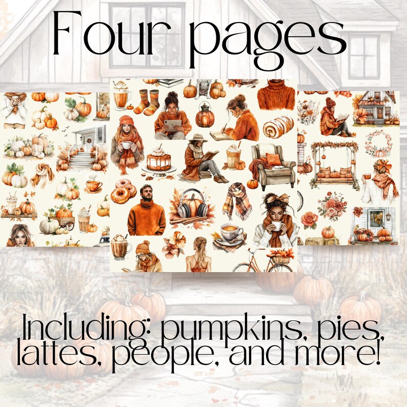 Pumpkin Spice Life Digital Stickers for Goodnotes, Cozy Pumpkin Spice ...