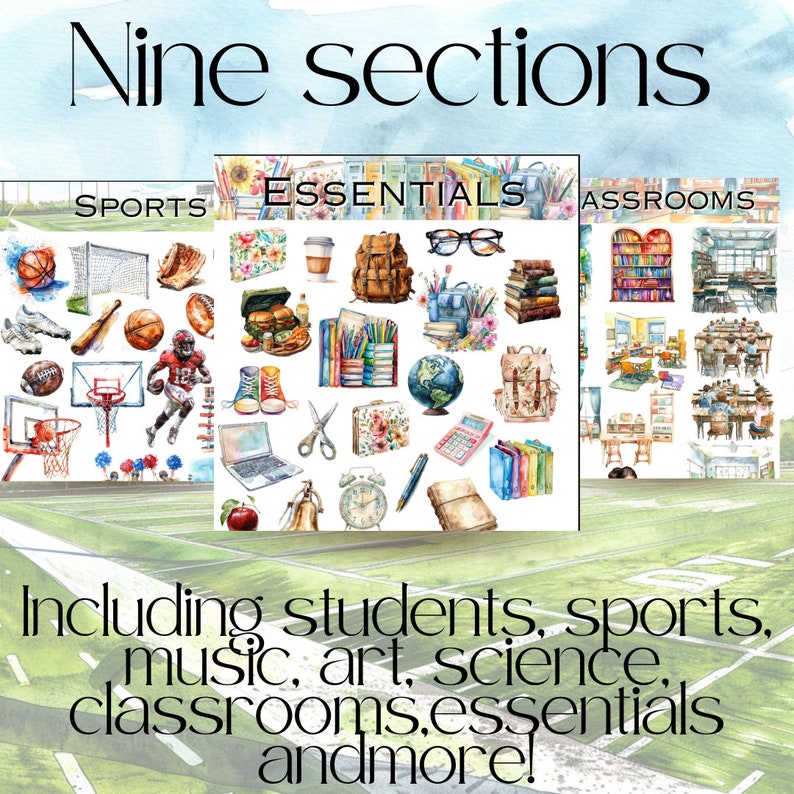 Back to School Digital Sticker Book for Goodnotes, Teacher Planner ...