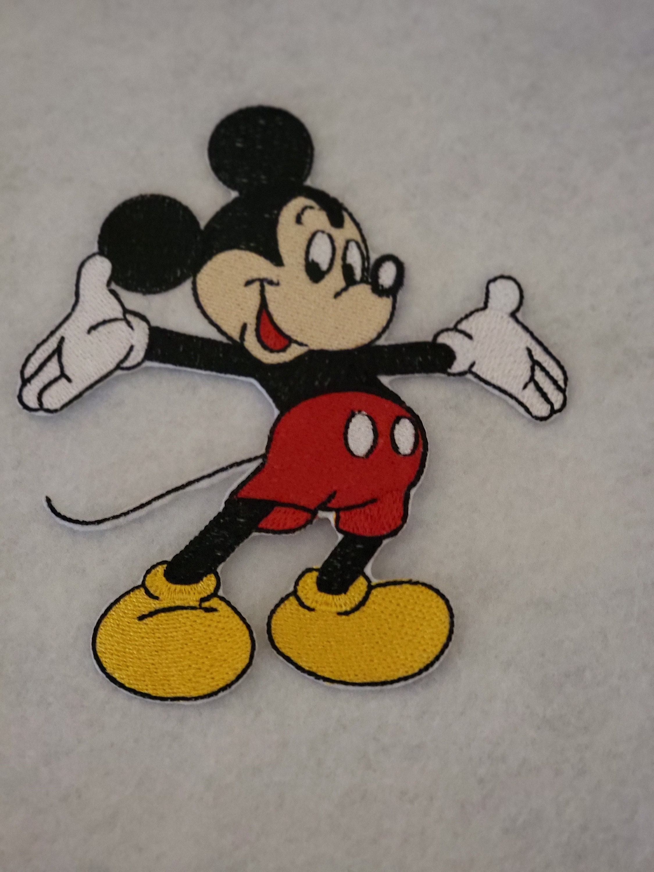Mickey Mouse Iron on Embroidered Applique Patch - Etsy