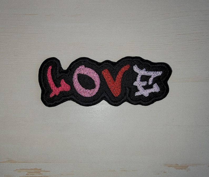 Love Iron on Embroidered Applique Patch - Etsy