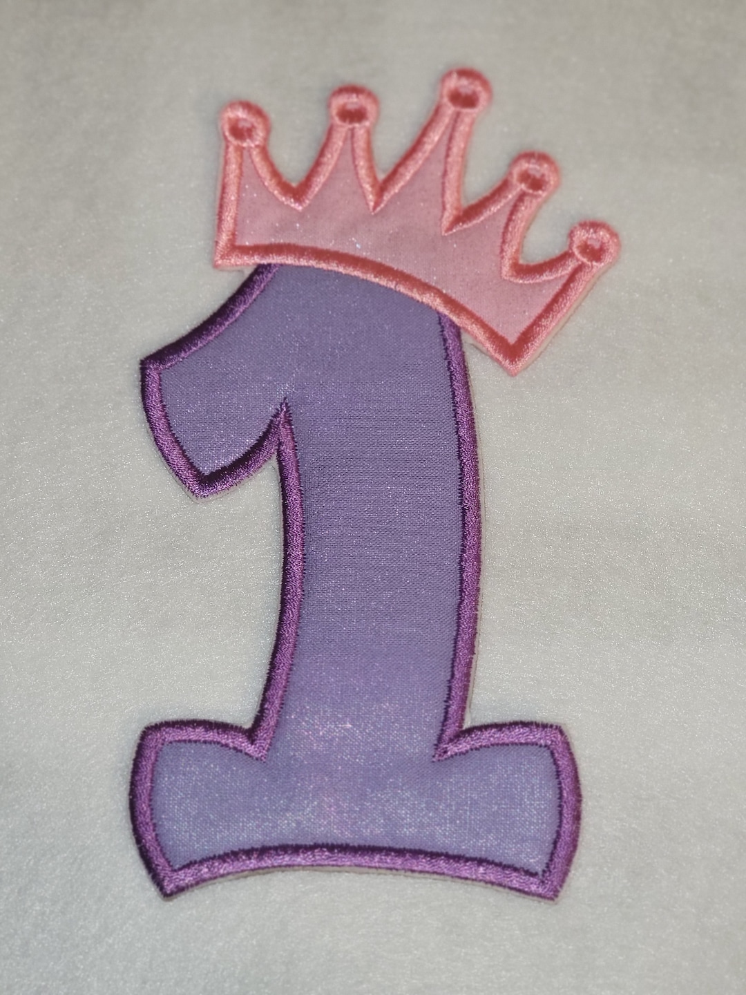 Princess Crown 1st Birthday Iron on Embroidered Applique Patch - Etsy
