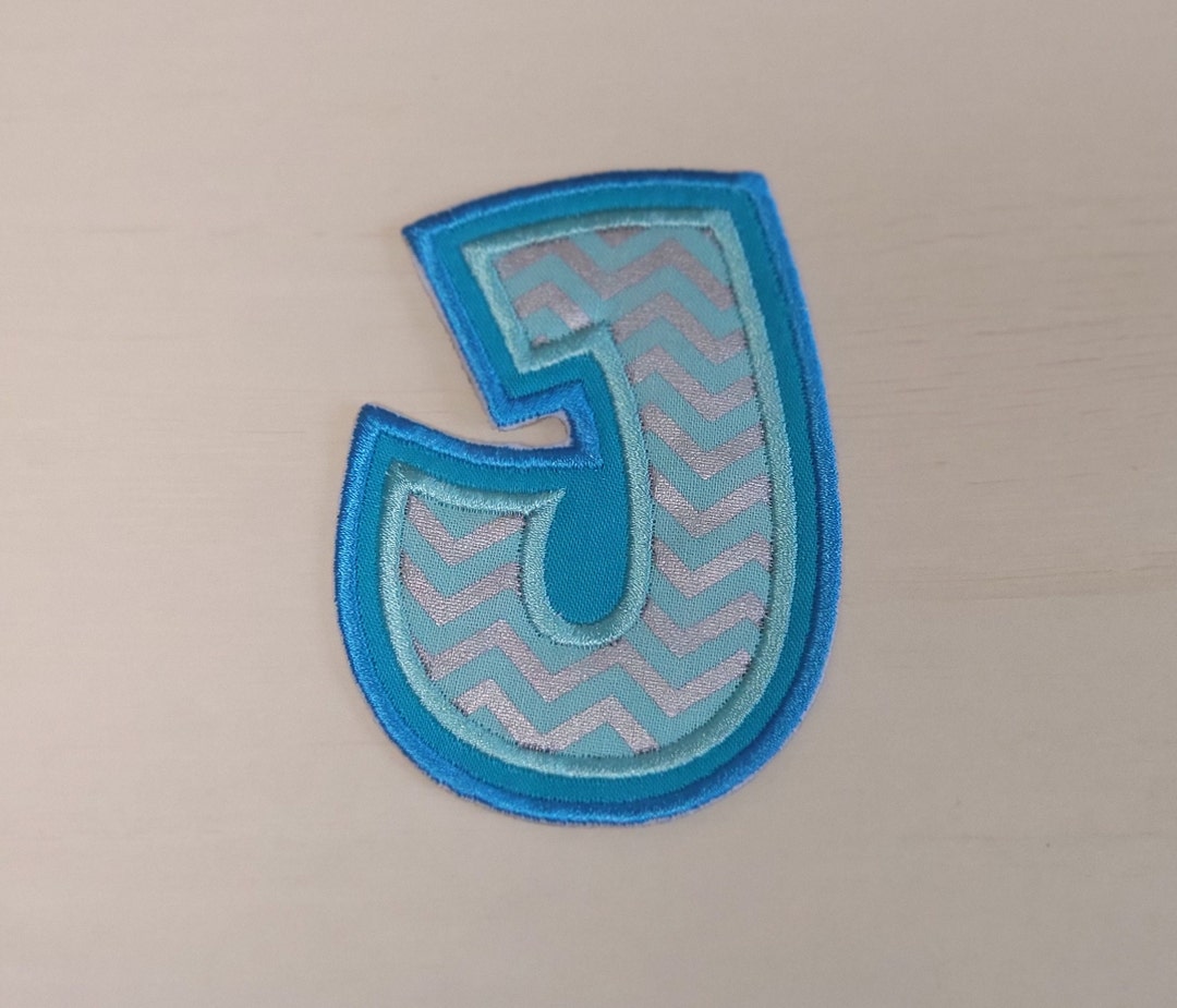 Monogrammed Letter J Iron on Embroidered Applique Patch - Etsy