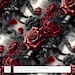 Gothic Rose Seamless Pattern Digital Paper Pack Bundle, Black Lace and ...