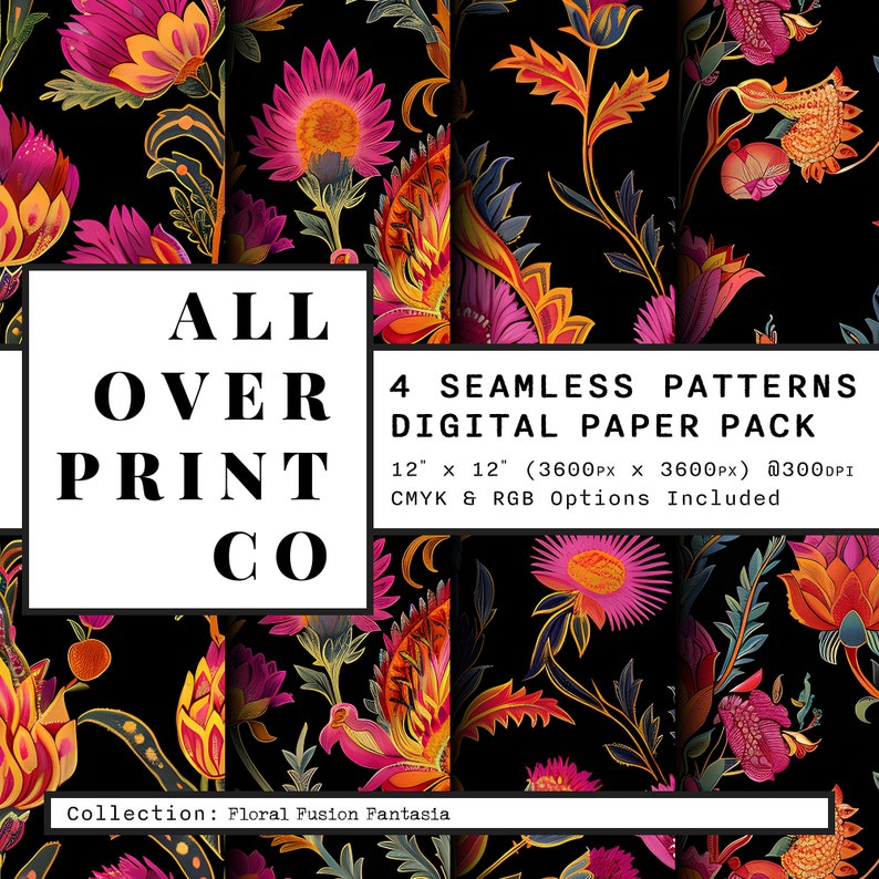 Indian Inspired Seamless Pattern Bundle Digital Paper Pack, Seamless ...