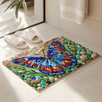 Stained Glass Outdoor Rug. Featuring a Dazzling Stained Glass Design in ...