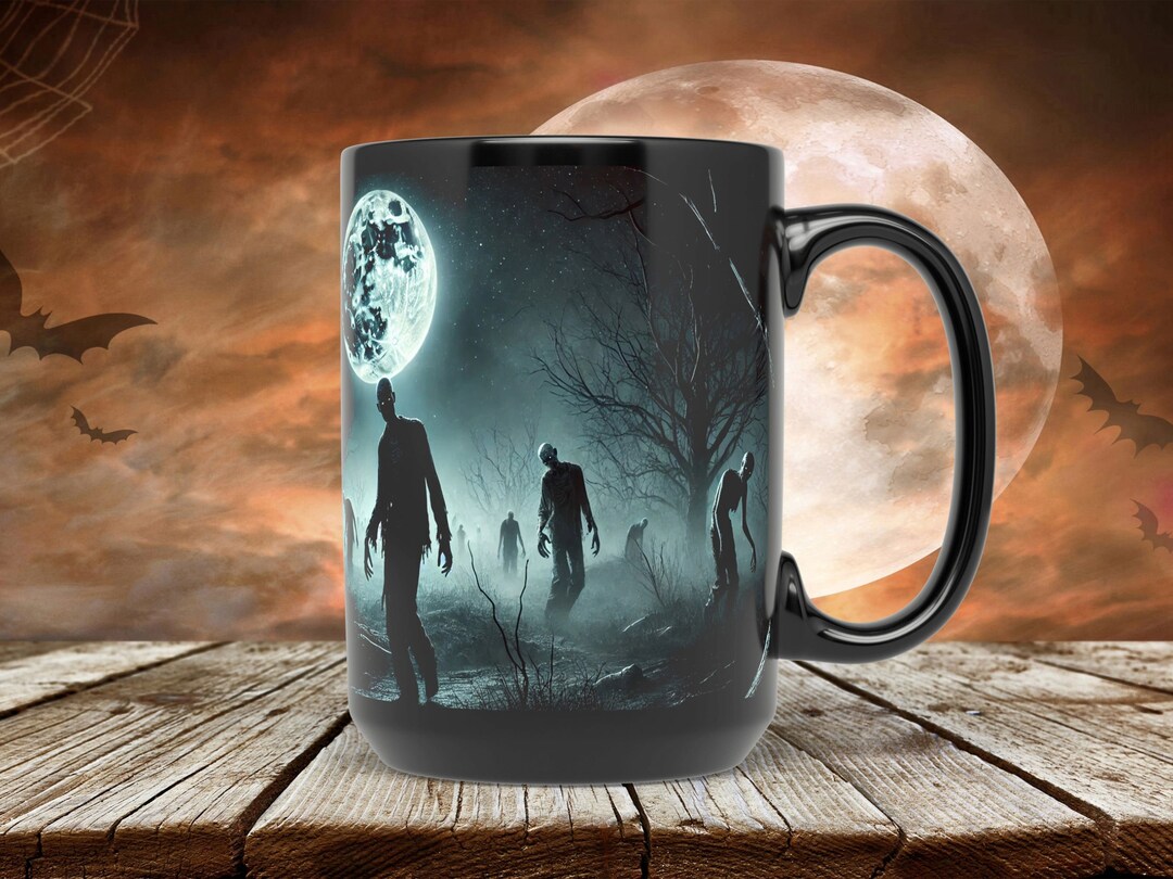 Walking Zombie Coffee Mug, Halloween Coffee Mug, Funny Halloween ...