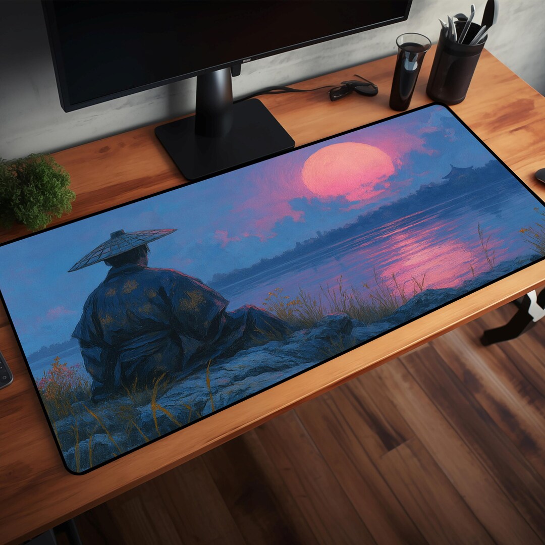 Path of the Empty Mind Desk Mat, Japanese Decor, Cute Desk Decor, Desk Organizer, Large Mouse ...