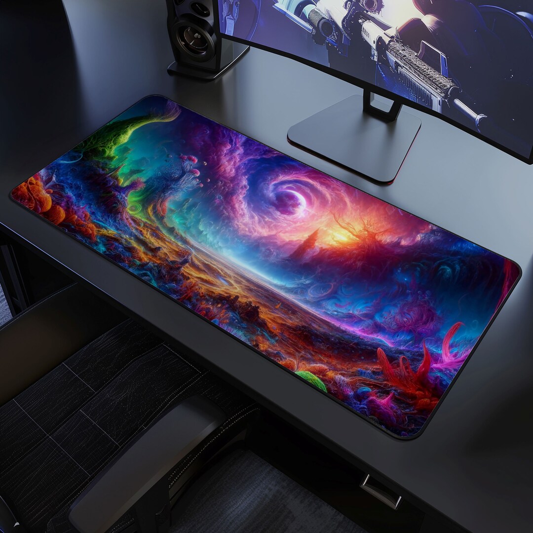 Alien Landscape Desk Mat, Space Decor, Space Aliens, Large Mouse Pad ...