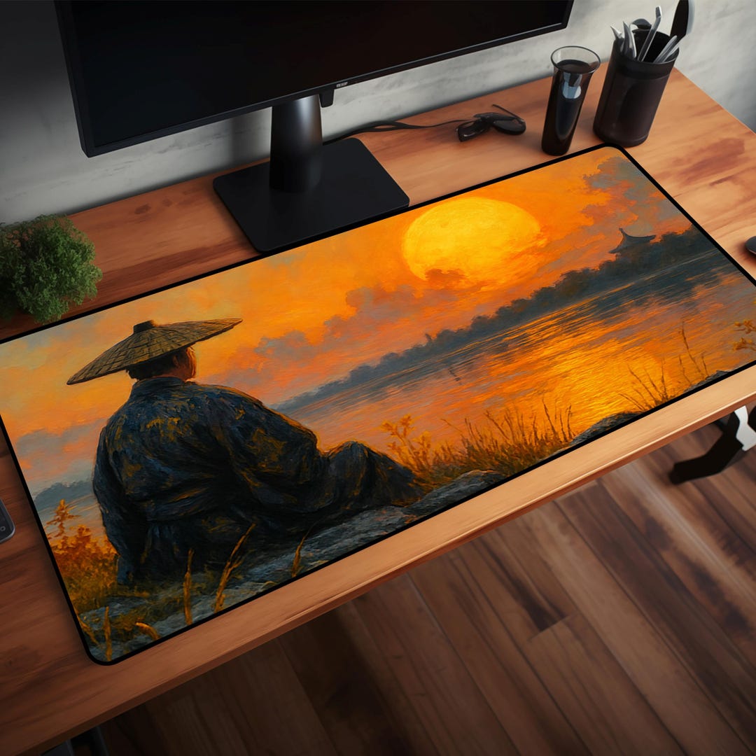 Path of the Empty Mind Desk Mat, Japanese Decor, Cute Desk Decor, Desk Organizer, Large Mouse ...