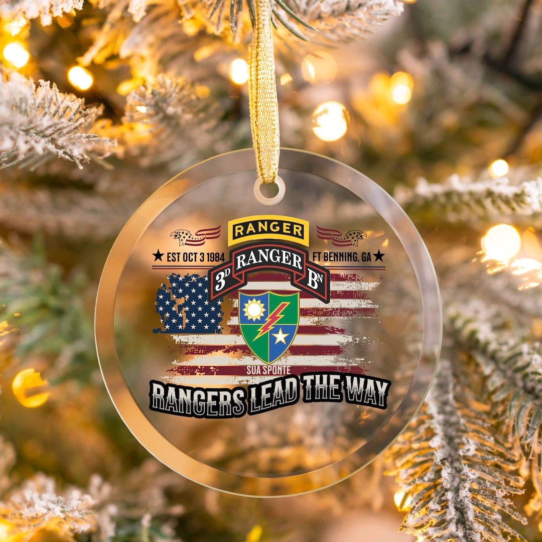 Custom Army Ranger Glass Ornament, Military Christmas Gift - Etsy