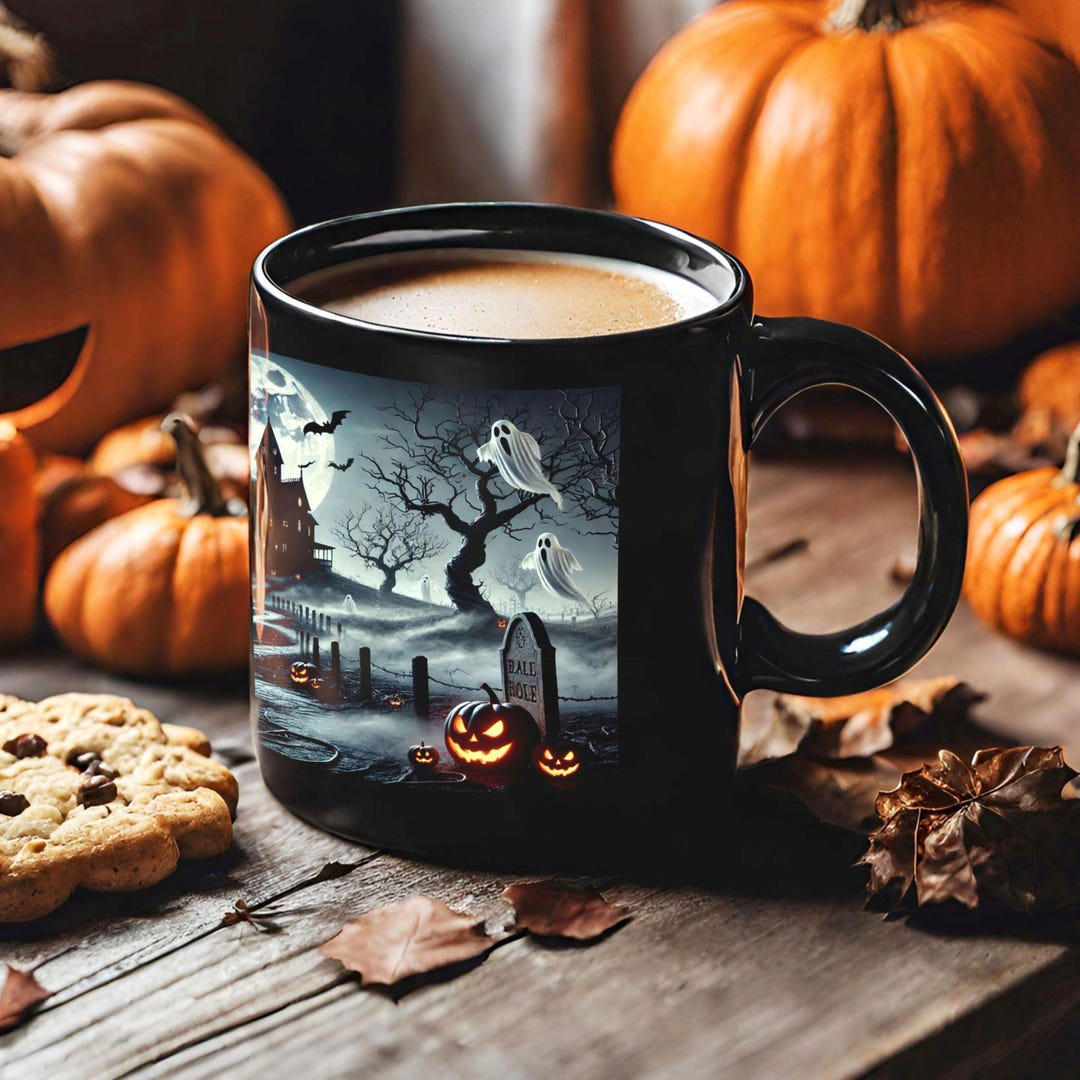 Haunted House Coffee Mug, Spooky Halloween Gift - Etsy