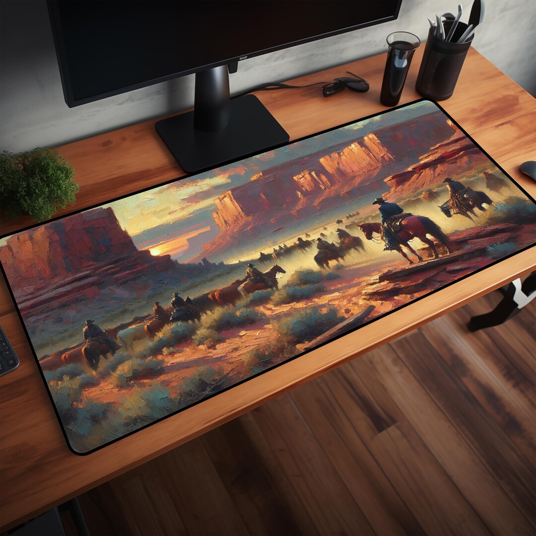Cowboy Desk Mat, Wild West Mouse Pad, Rodeo Gifts - Etsy