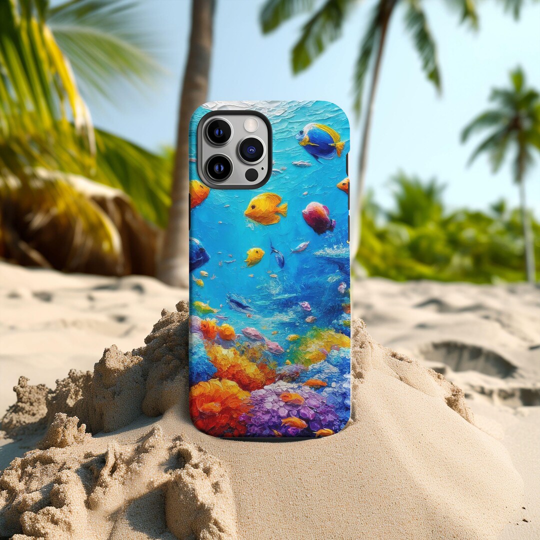 Tropical Fish Phone Case, Coral Reef Art, Tropical Decor - Etsy