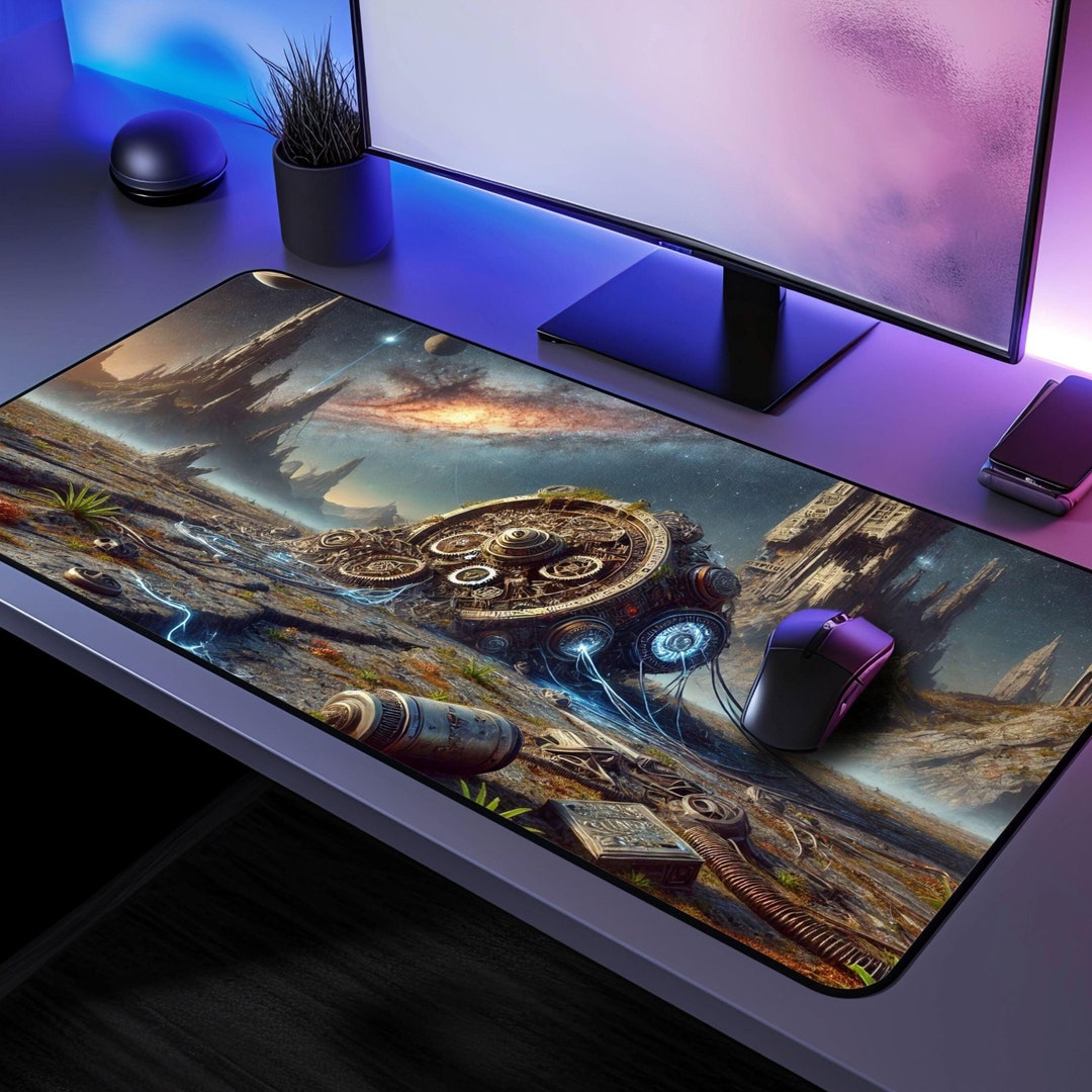 Broken Time Machine Desk Mat, Gamers Gifts, Sci-fi Decor, Desk ...
