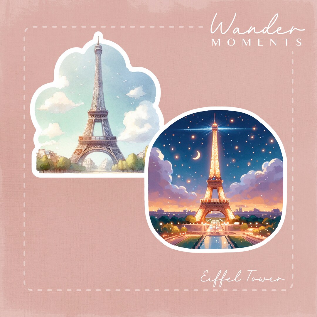 THE EIFFEL TOWER France Paris Landmark Skyline Cityscape Souvenirs ...