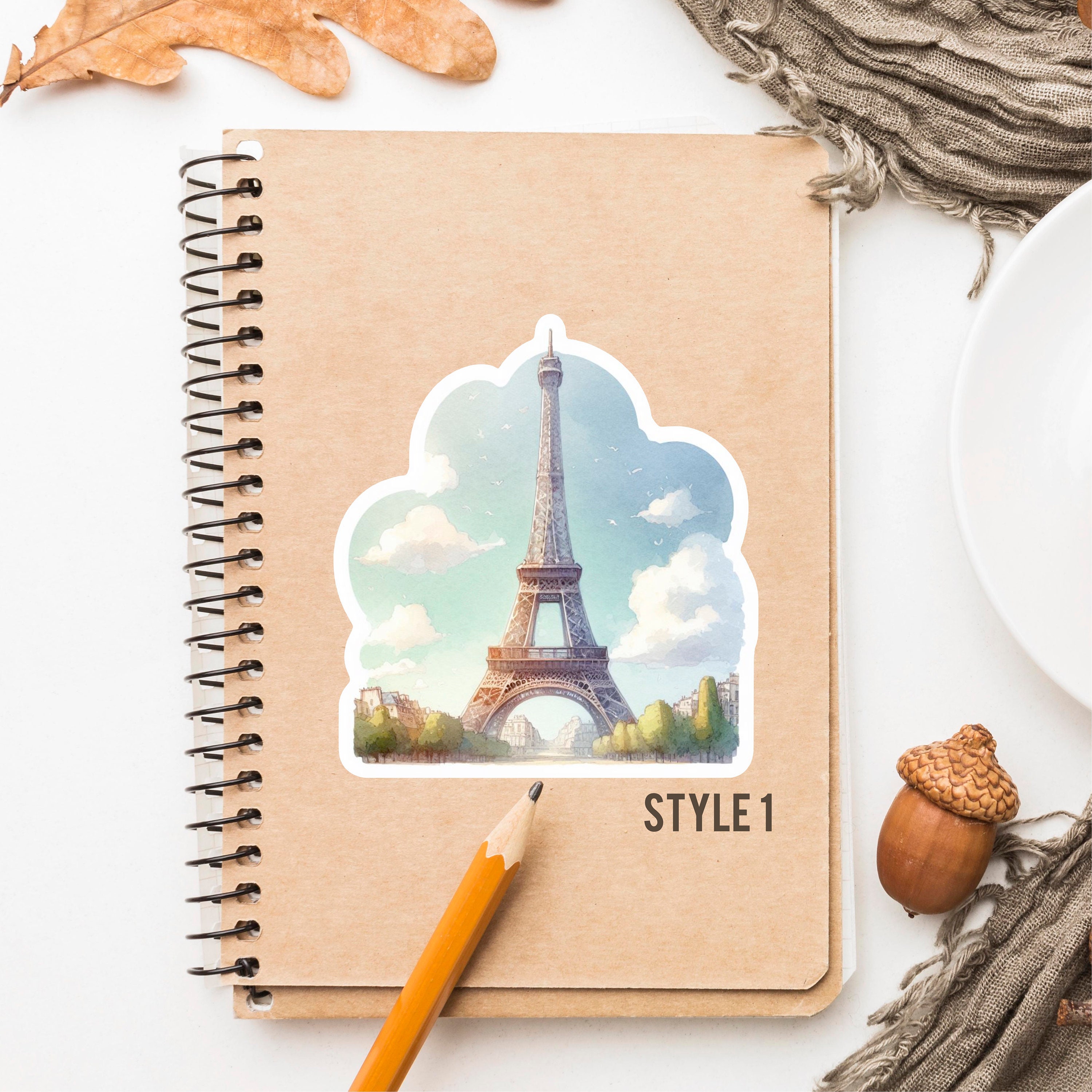 THE EIFFEL TOWER France Paris Landmark Skyline Cityscape Souvenirs ...